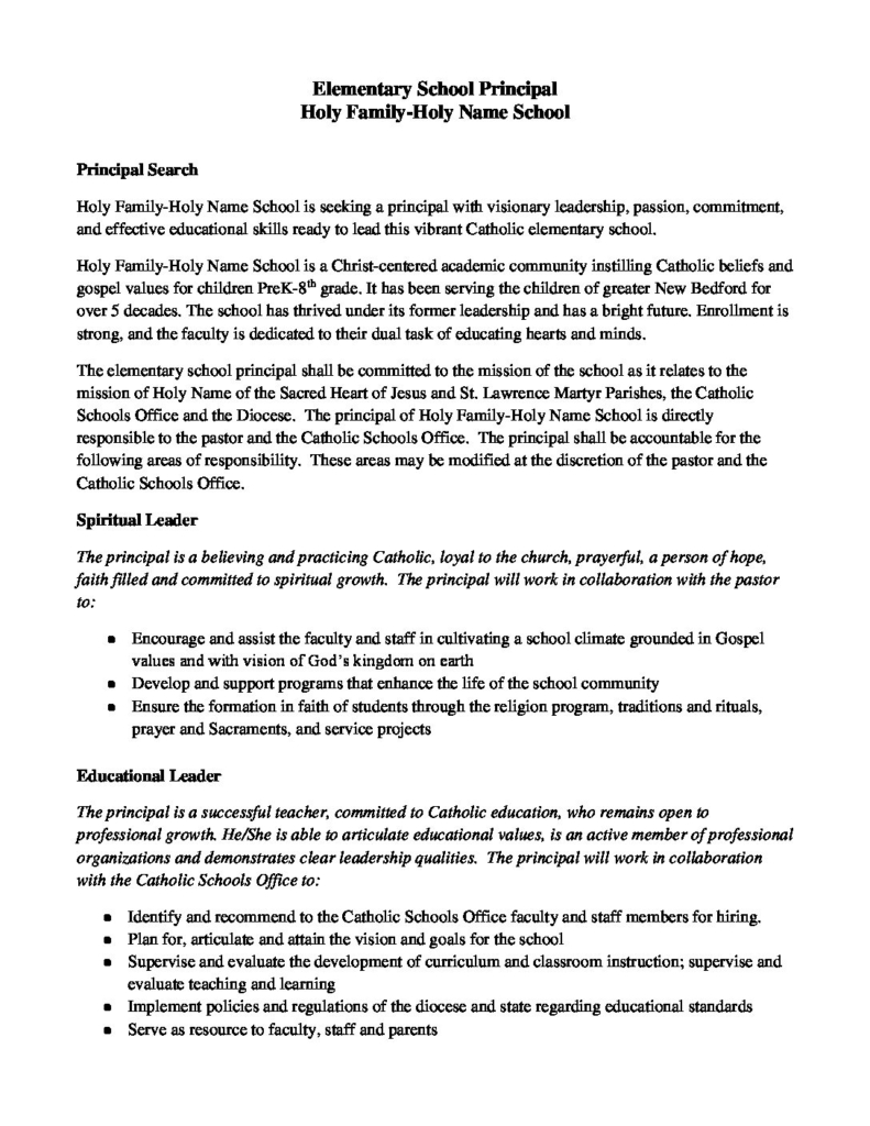 HFHN Principal Position rev. 7-19-18 - CS Alliance